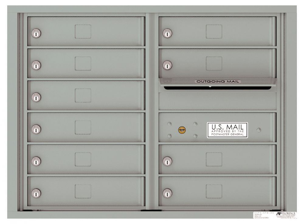 4C Horizontal Mailbox with 10 Tenant Doors - 4C06D-10