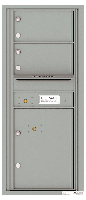 4C Horizontal Mailbox with 2 Tenant Compartments and 1 Parcel Locker ...