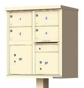 4 Door CBU Cluster Mailbox with Extra Large Tenant Doors - USPS ...