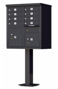 8 Door CBU Cluster Mailbox - USPS Approved - Pedestal Included