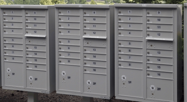 8 Door CBU Cluster Mailbox - USPS Approved - Pedestal Included