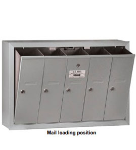 5 Door Vertical Mailbox USPS Access - Surface Mounted - Salsbury Industries