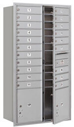 4C Horizontal Mailbox with 18 Tenant Compartments and Outgoing Mail ...